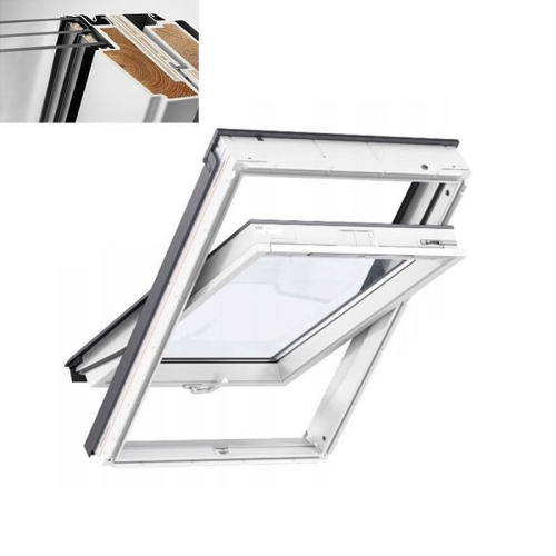 VELUX GLU FK06 0061B okno dachowe 3-szybowe 66x118 dolne otwieranie ...